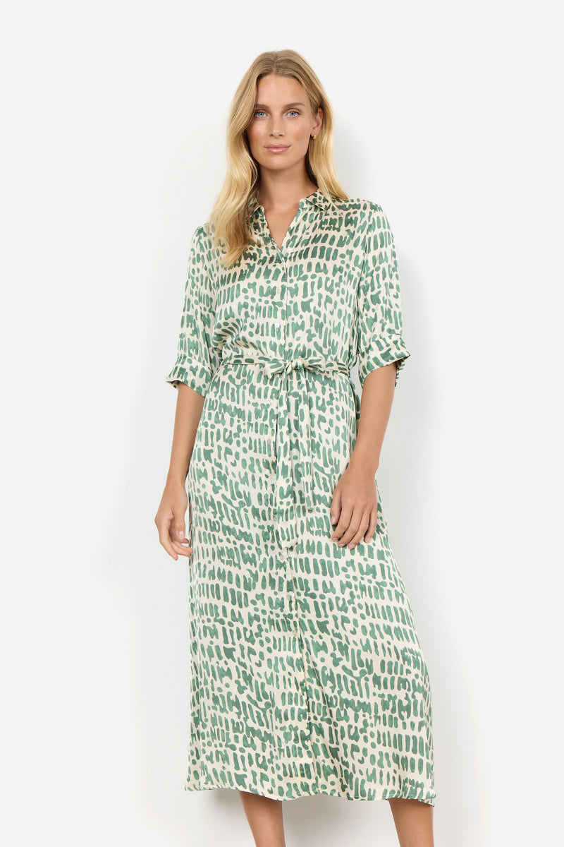 40662~ Emmalou Green Silk Dress - Soya Concept – Fifty Seven Boutique