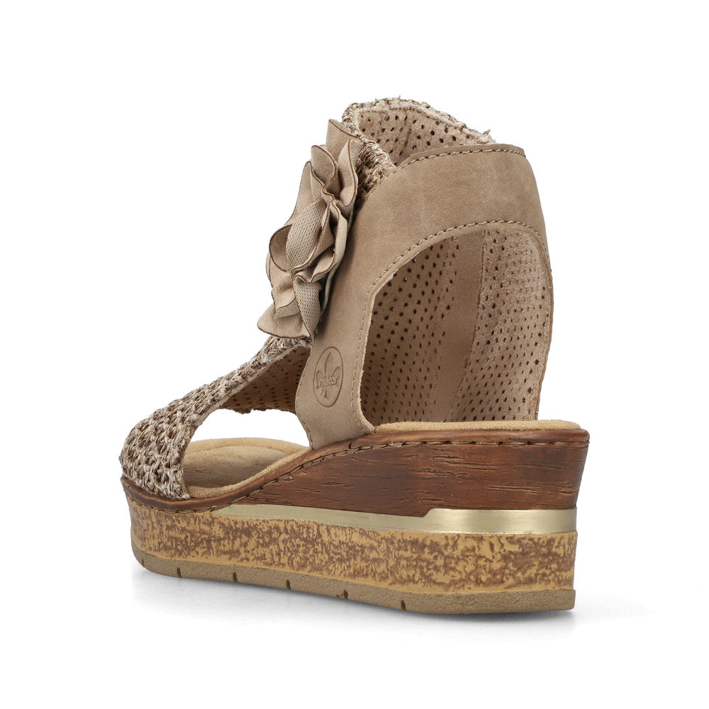63791-60 - Woven High Wedge Sandal - Rieker – Fifty Seven Boutique