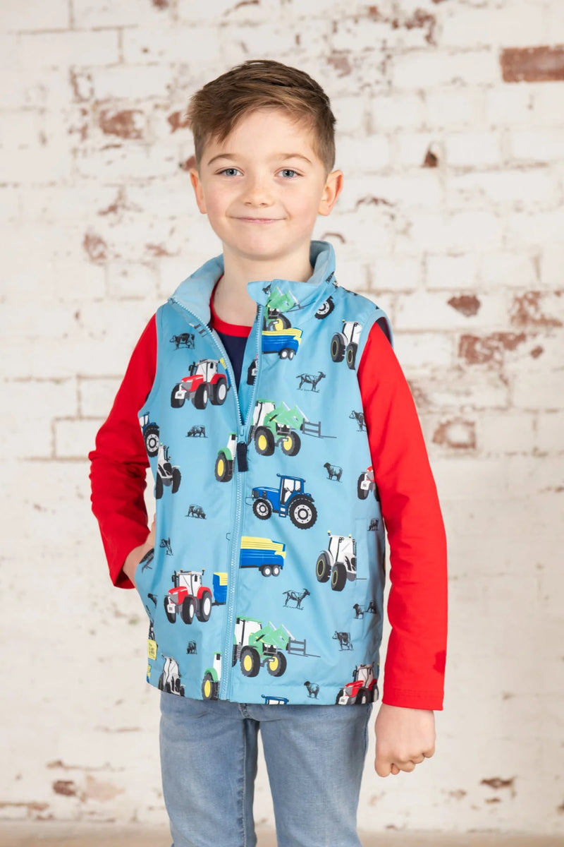 Little lighthouse- Alex Boys Blue Farm Gilet 2024 – Fifty Seven Boutique